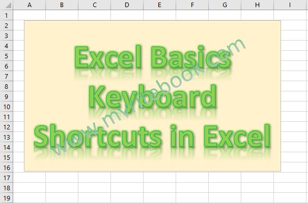 Excel Basics Keyboard Shortcuts In Excel Myritebook Learn Tutorials 2685