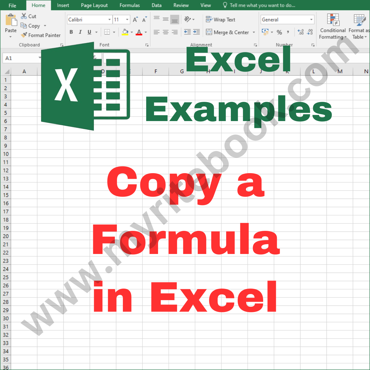Excel Example Copy A Formula In Excel Myritebook Learn Tutorials 7358