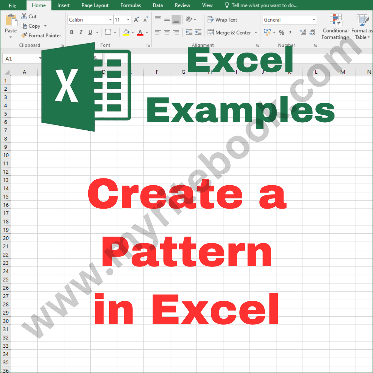 Excel Example Create A Pattern In Excel Vba Myritebook Learn 