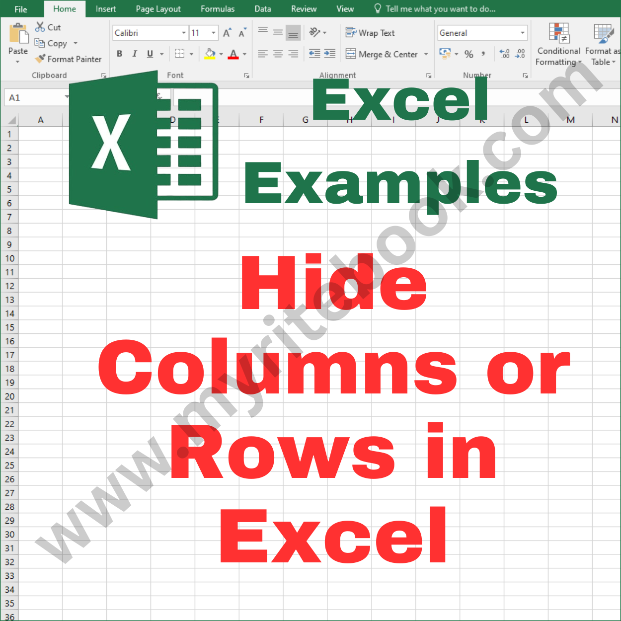 Excel Example - Hide Columns or Rows in Excel – Myritebook Excel Example - Hide Columns or Rows in Excel – Myritebook