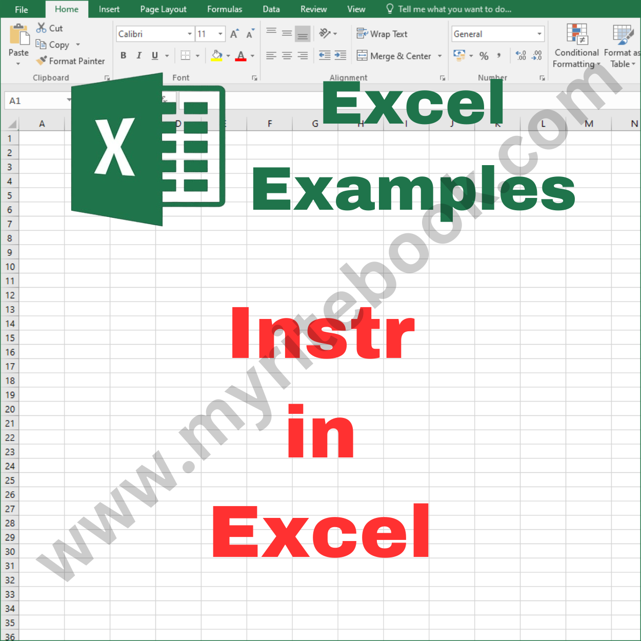 Excel Example - Instr in Excel VBA – Myritebook - Learn Tutorials Excel Example - Instr in Excel VBA – Myritebook - Learn Tutorials