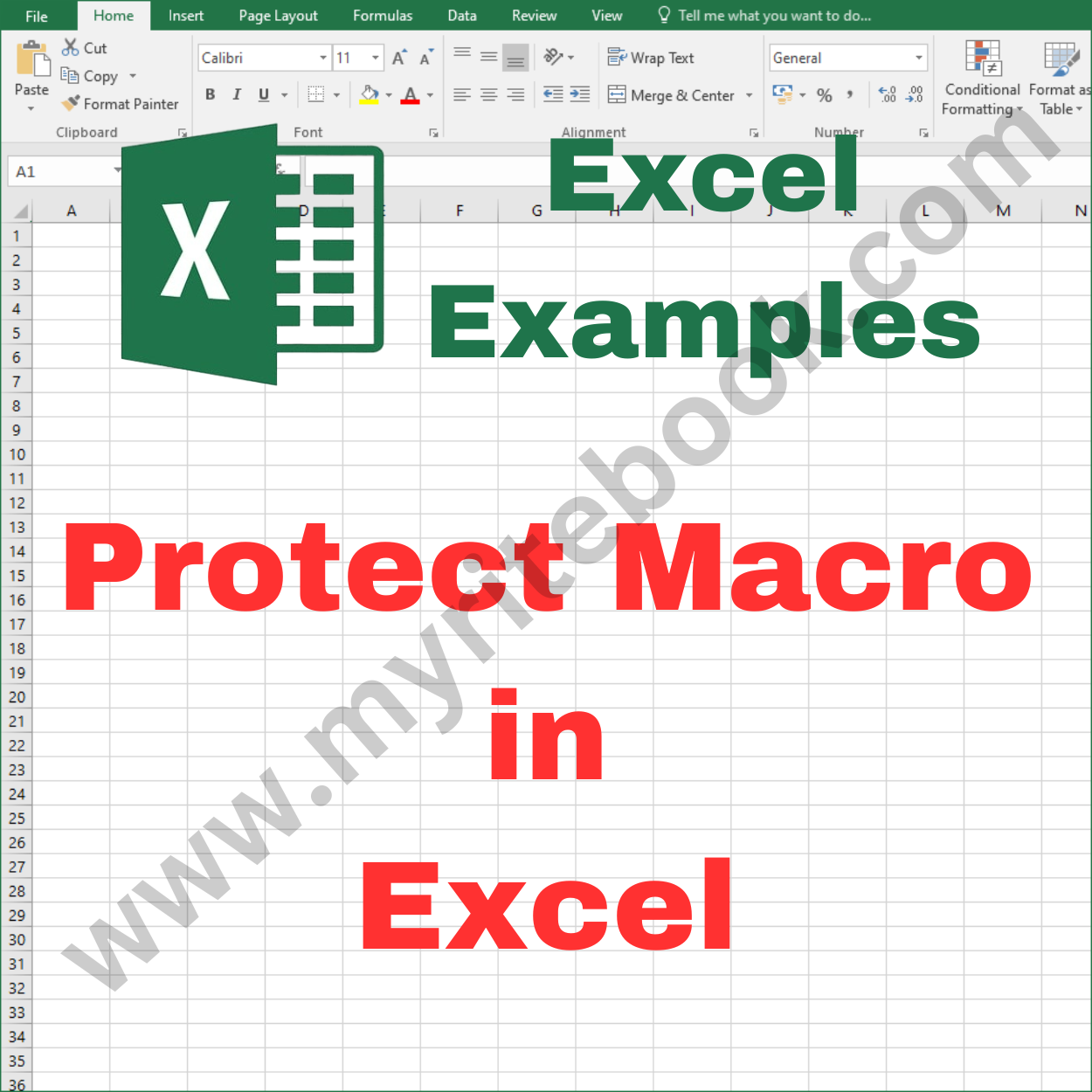 Excel Example Protect Macro In Excel Vba Myritebook Learn Tutorials 1671