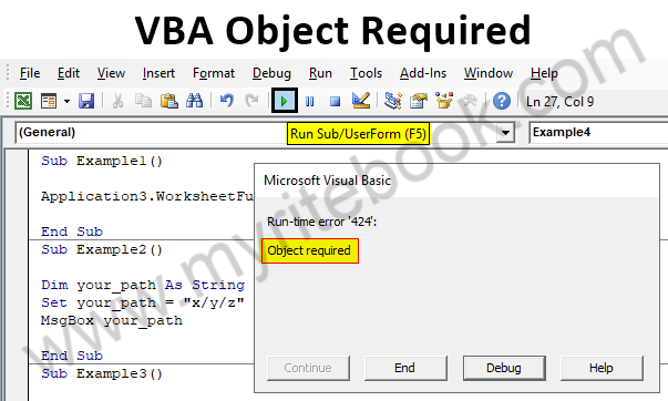 Excel VBA - Application Object in Excel – Myritebook Excel VBA - Application Object in Excel – Myritebook