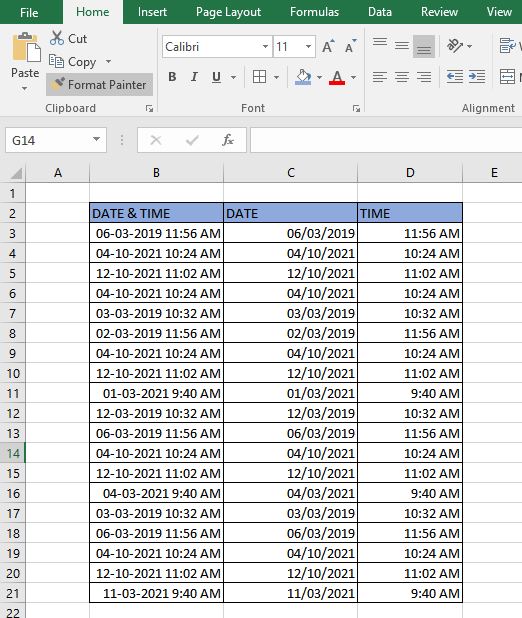Split Date And Time In Excel Myritebook Learn Tutorials 3324